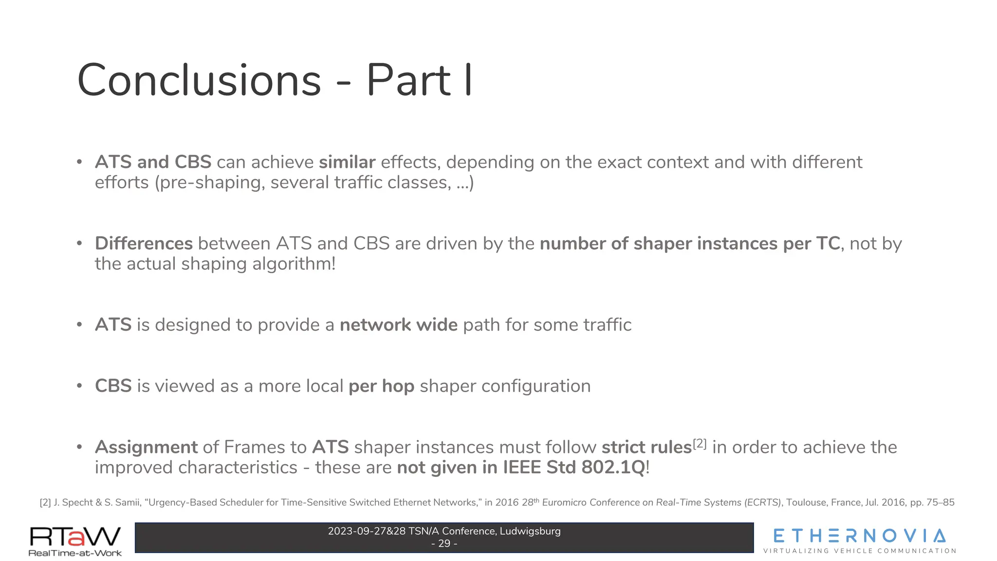 What are the relevant differences between Asynchronous (ATS) and Credit Based (CBS) Shaper ...
