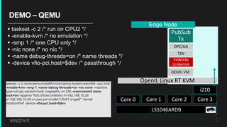 TSN apps running on VxWorks RTOS as a KVM guest at the intelligent edge | PDF
