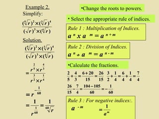 Tso math fractionsindices | PPT