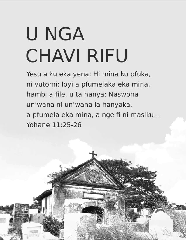 Tsonga Do Not Fear Death Gospel Tract