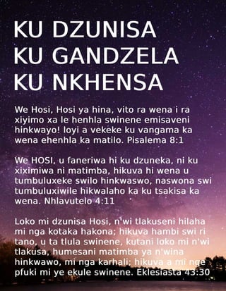 Tsonga Praise Worship Thanksgiving Tract | PDF