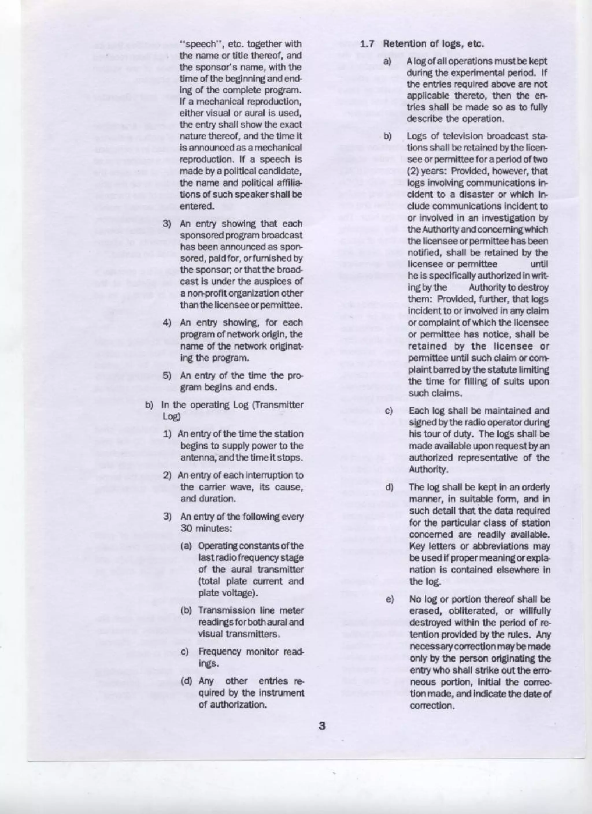 Technical Standards and Operating Requirements for Television | PDF