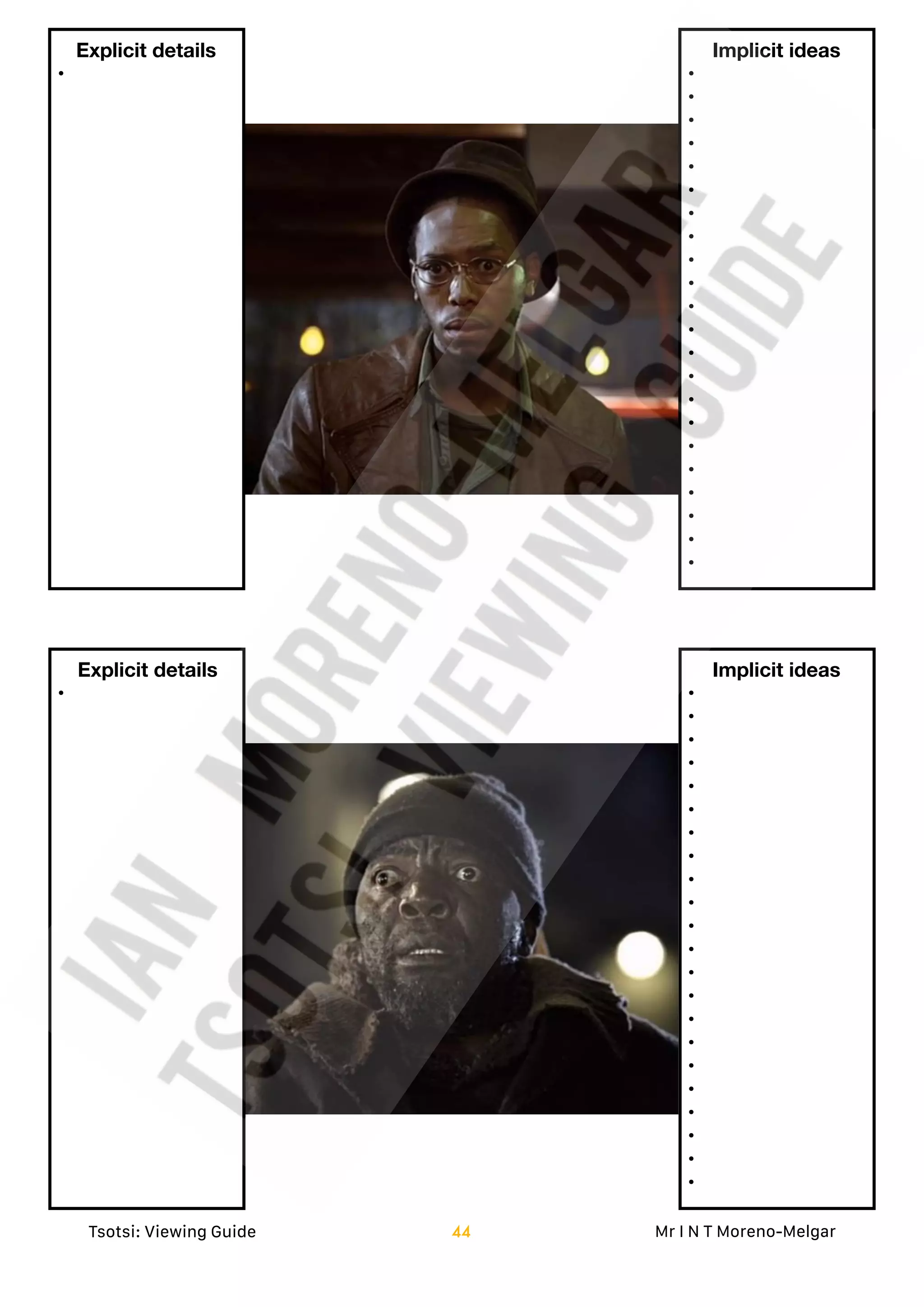 Tsotsi Scheme of Work / Viewing Guide / e-book / Revision Booklet | PDF