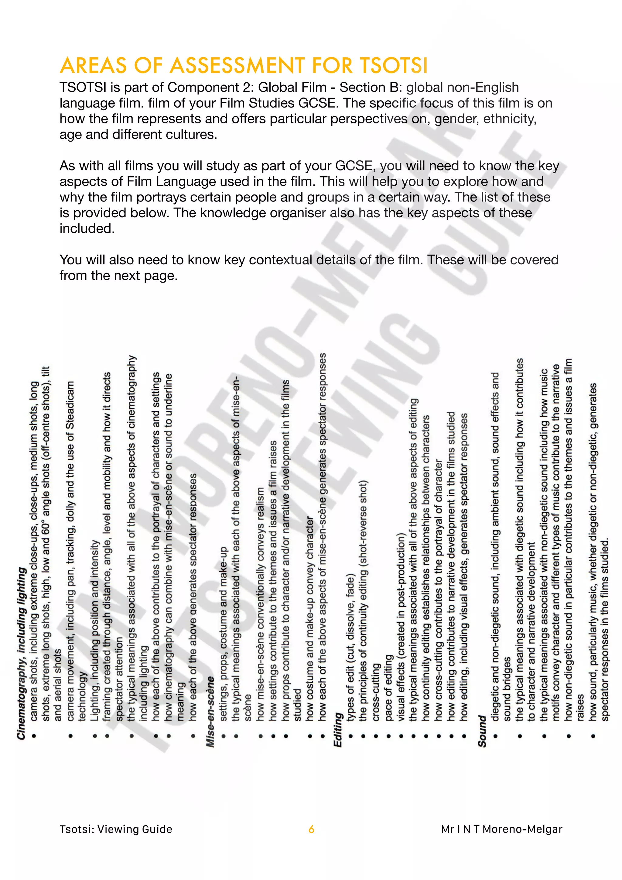Tsotsi Scheme of Work / Viewing Guide / e-book / Revision Booklet | PDF