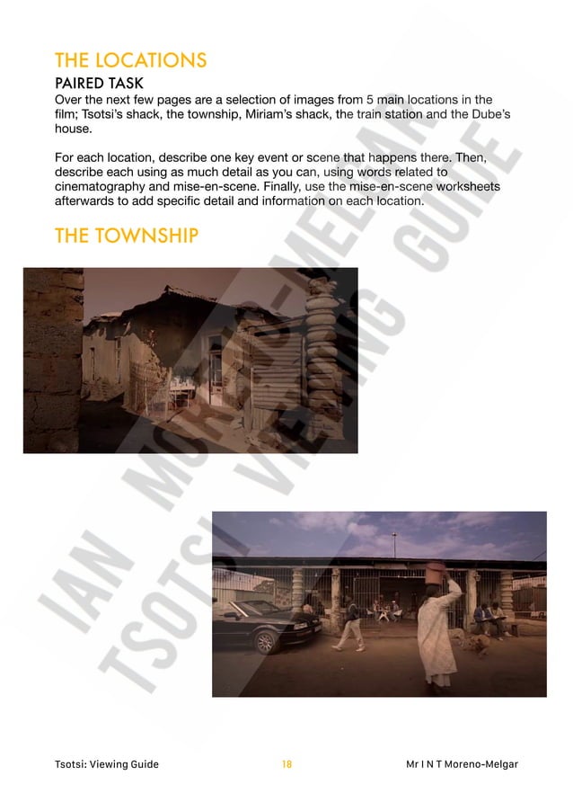 Tsotsi Scheme of Work / Viewing Guide / e-book / Revision Booklet | PDF