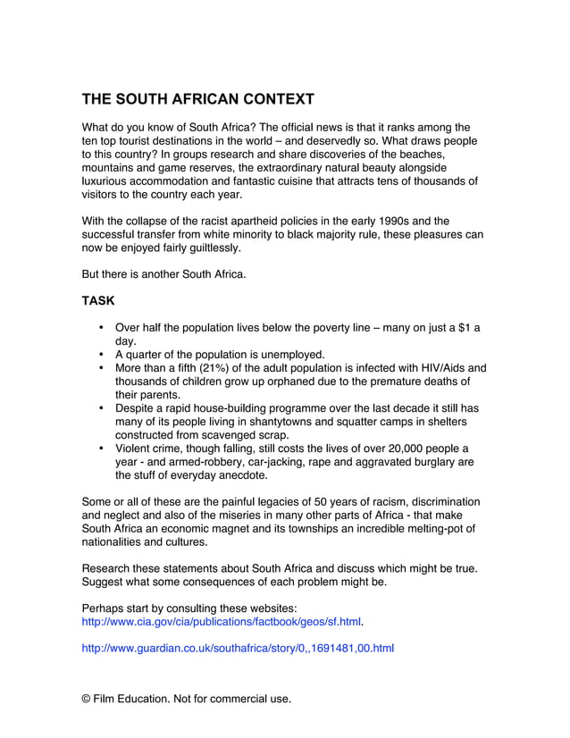 Tsotsi study pack | PDF