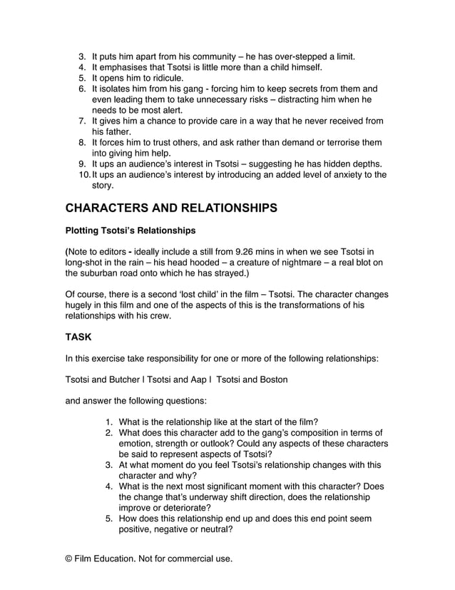 Tsotsi study pack | PDF