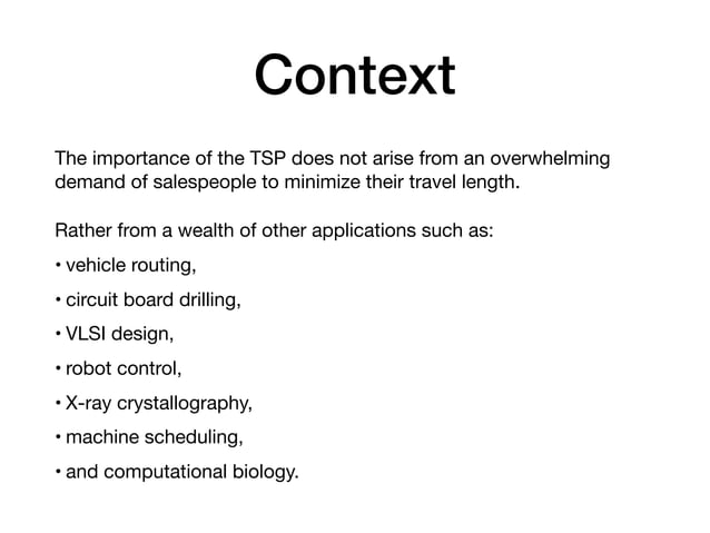 Traveling Salesman Problem (TSP) | PPT