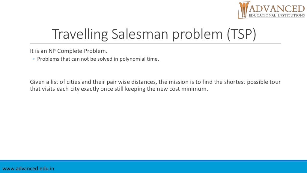 Travelling Salesman Problem