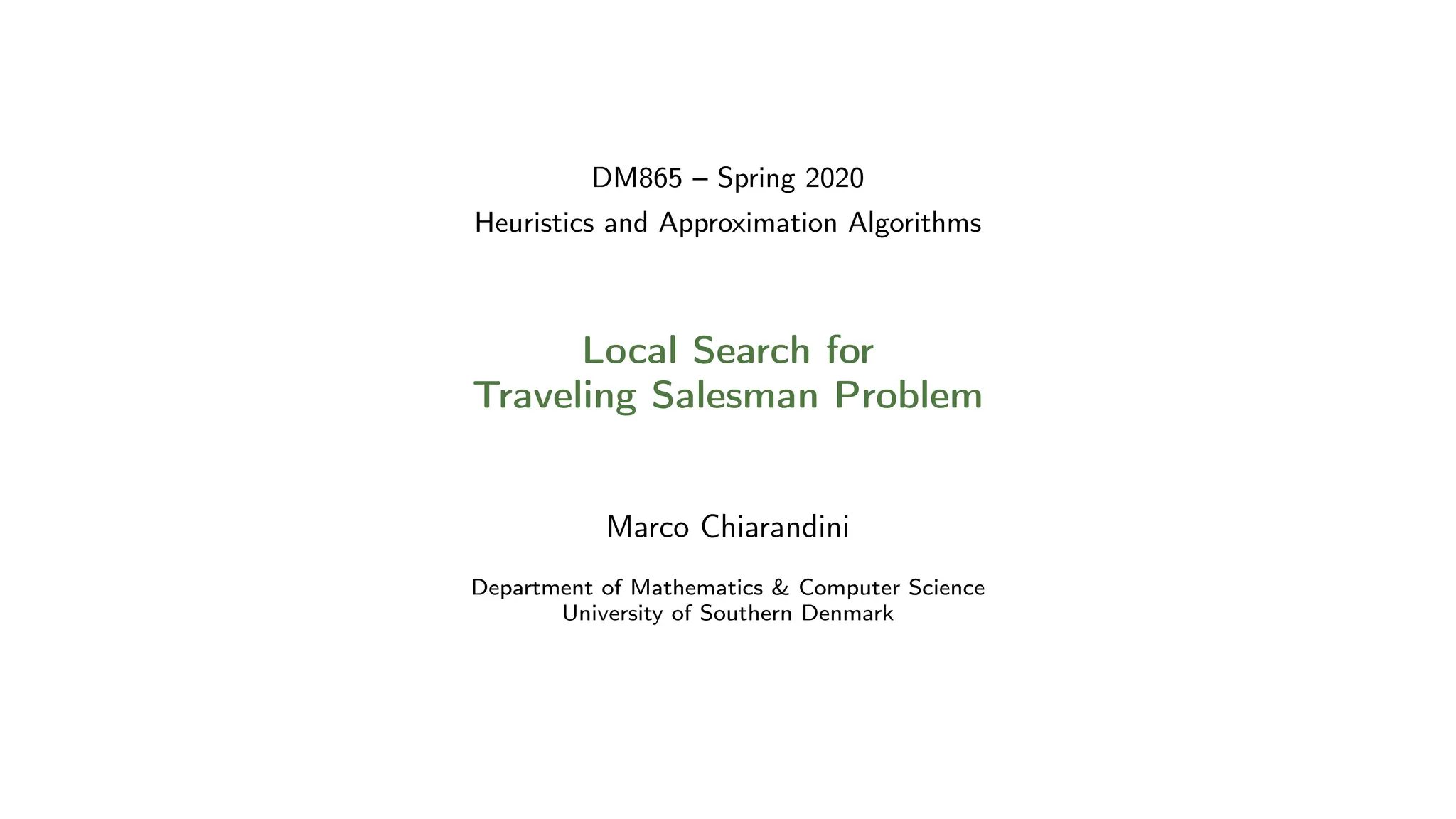 Introduction to the traveling salesperson problem | PPT