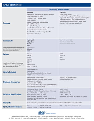 TSP800II E-Citation Printer | PDF