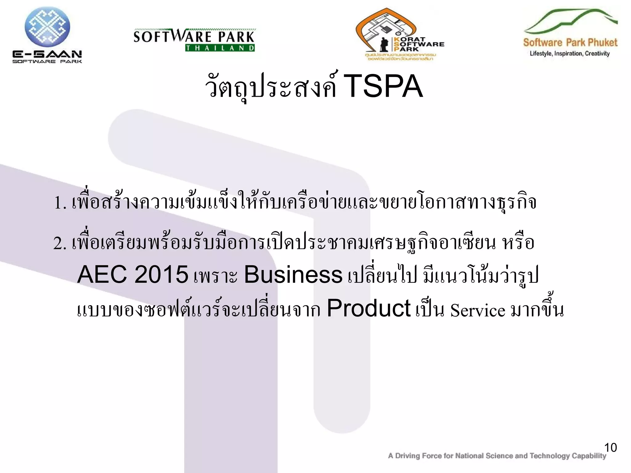Thailand Software Park Alliance | PPT