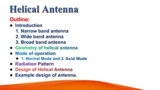 helical antenna, construction, geometry and design criteria and example ...