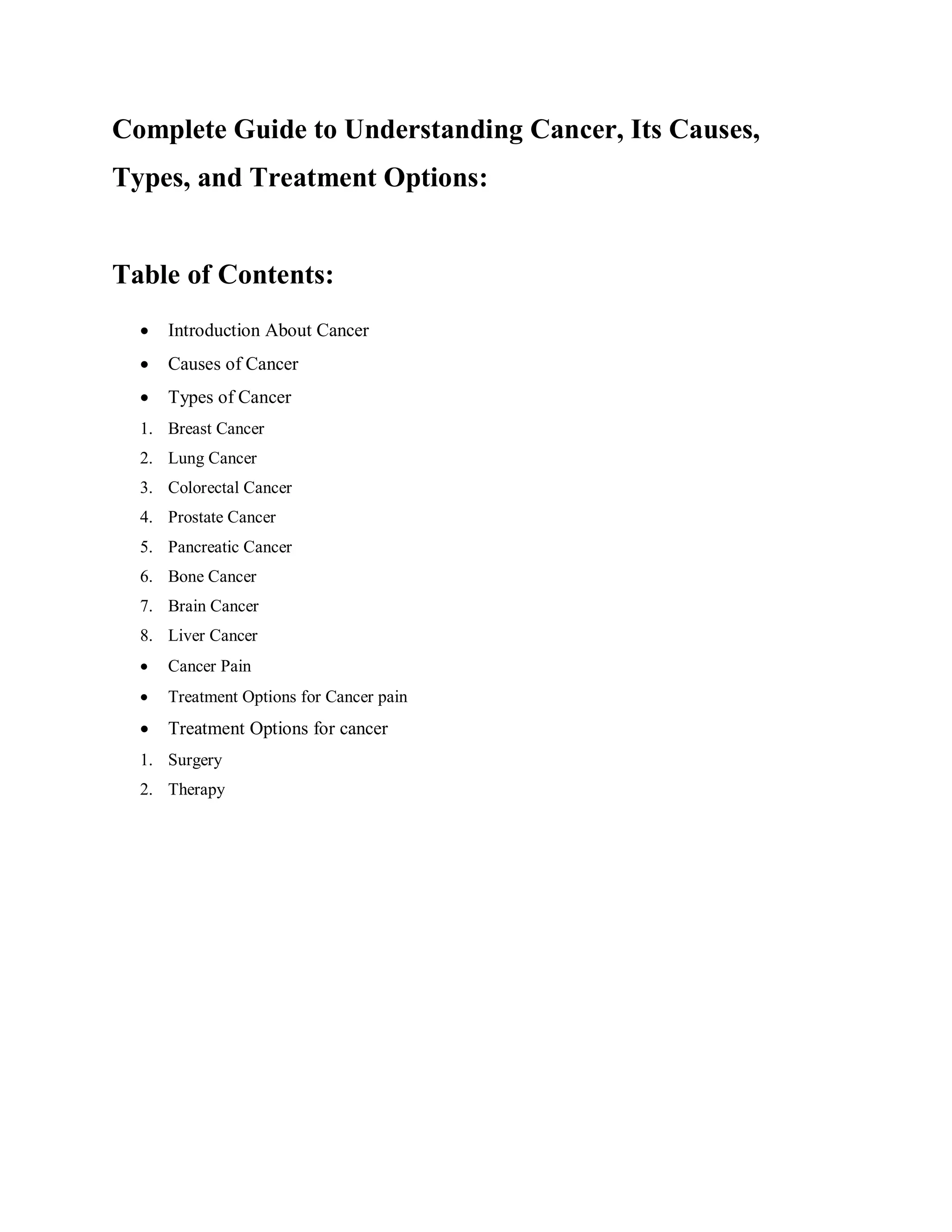 Complete Guide to Understanding Cancer, Its Causes, Types, and ...