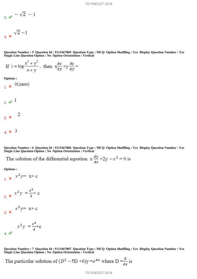 TS Pgecet Bio Technology 2018 Question Paper | PDF