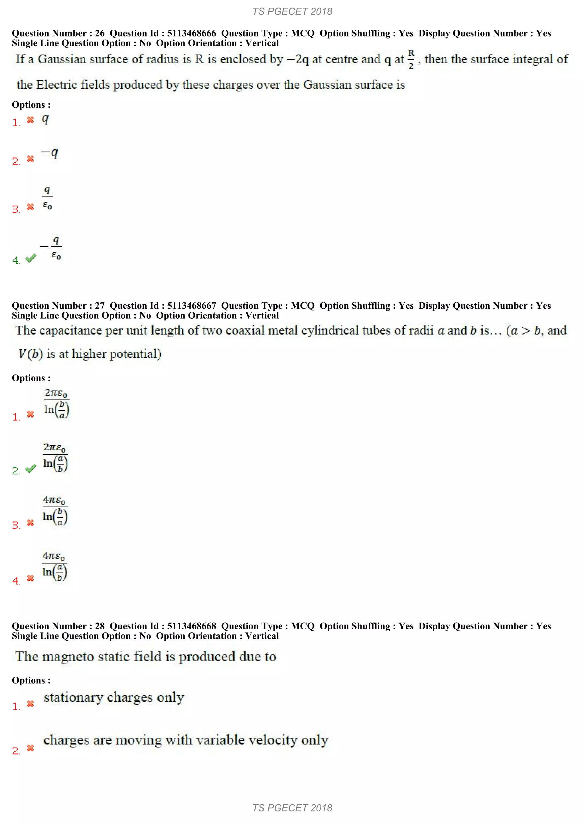 TS Pgecet Electrical 2018 Question Paper | PDF