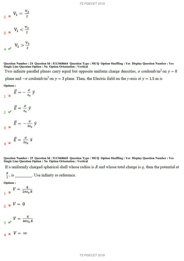 TS Pgecet Electrical 2018 Question Paper | PDF | Educational Assessment | Education
