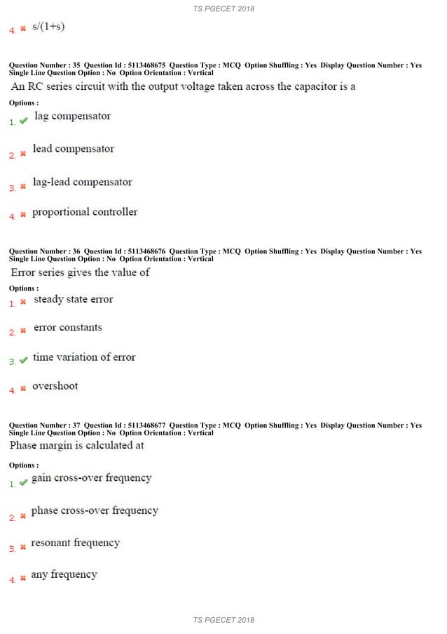 TS Pgecet Electrical 2018 Question Paper | PDF | Educational Assessment | Education