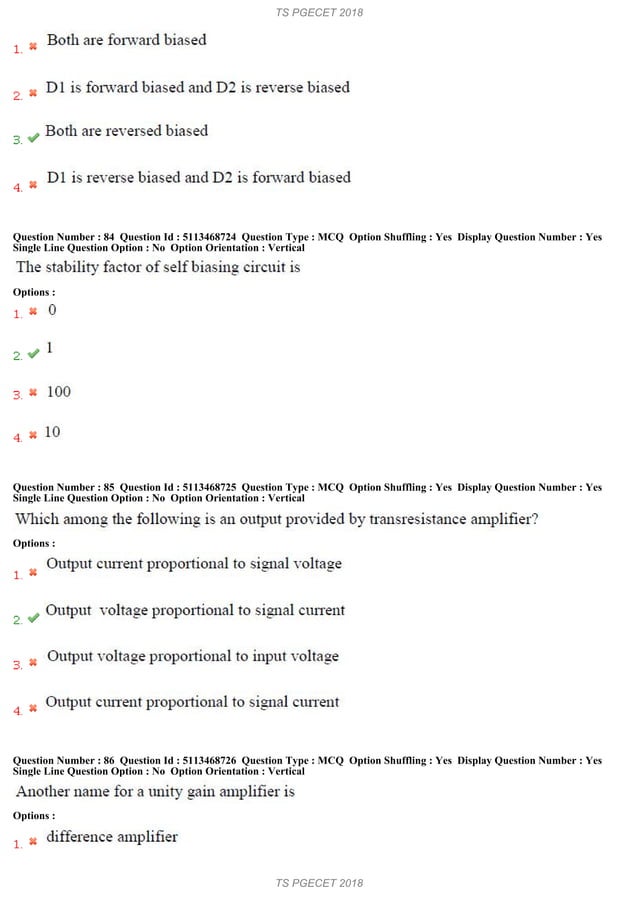 TS Pgecet Electrical 2018 Question Paper | PDF | Educational Assessment | Education