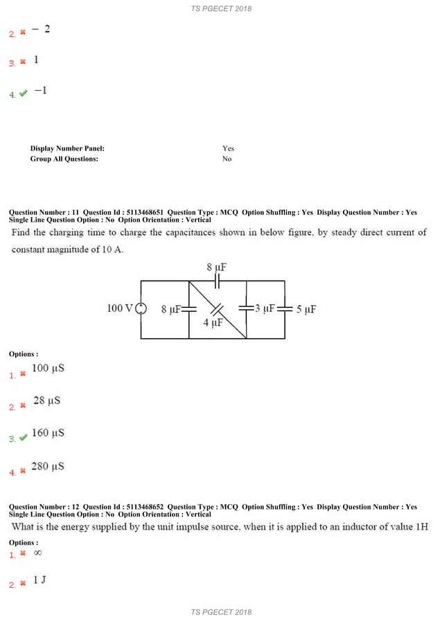 TS Pgecet Electrical 2018 Question Paper | PDF | Educational Assessment | Education