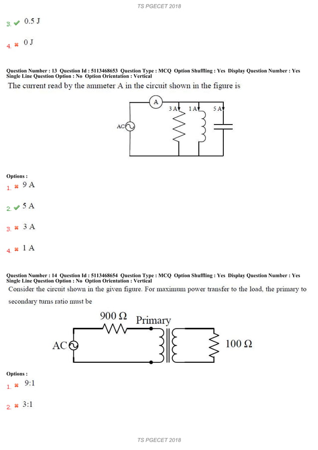 TS Pgecet Electrical 2018 Question Paper | PDF | Educational Assessment ...
