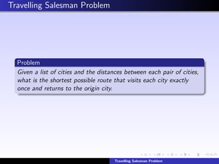 Travelling SalesMan Problem(TSP) | PDF