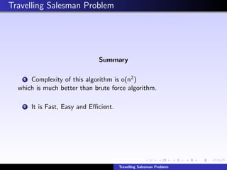 Travelling SalesMan Problem(TSP) | PDF