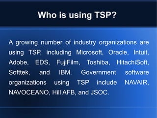 Tsp Overview | PPT