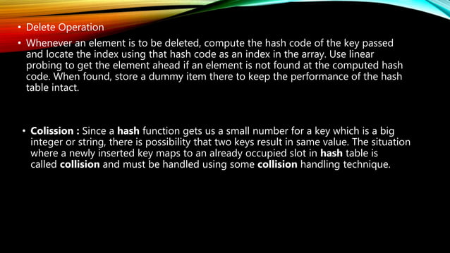 Ts project Hash based inventory system | PPTX