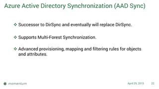 Tspug 2015 dirsync_amit_v_momentum | PPT