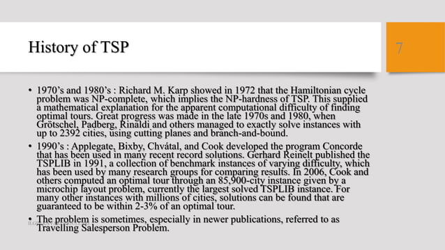 Travelling Salesman Problem using Partical Swarm Optimization | PPTX | Computing | Technology ...