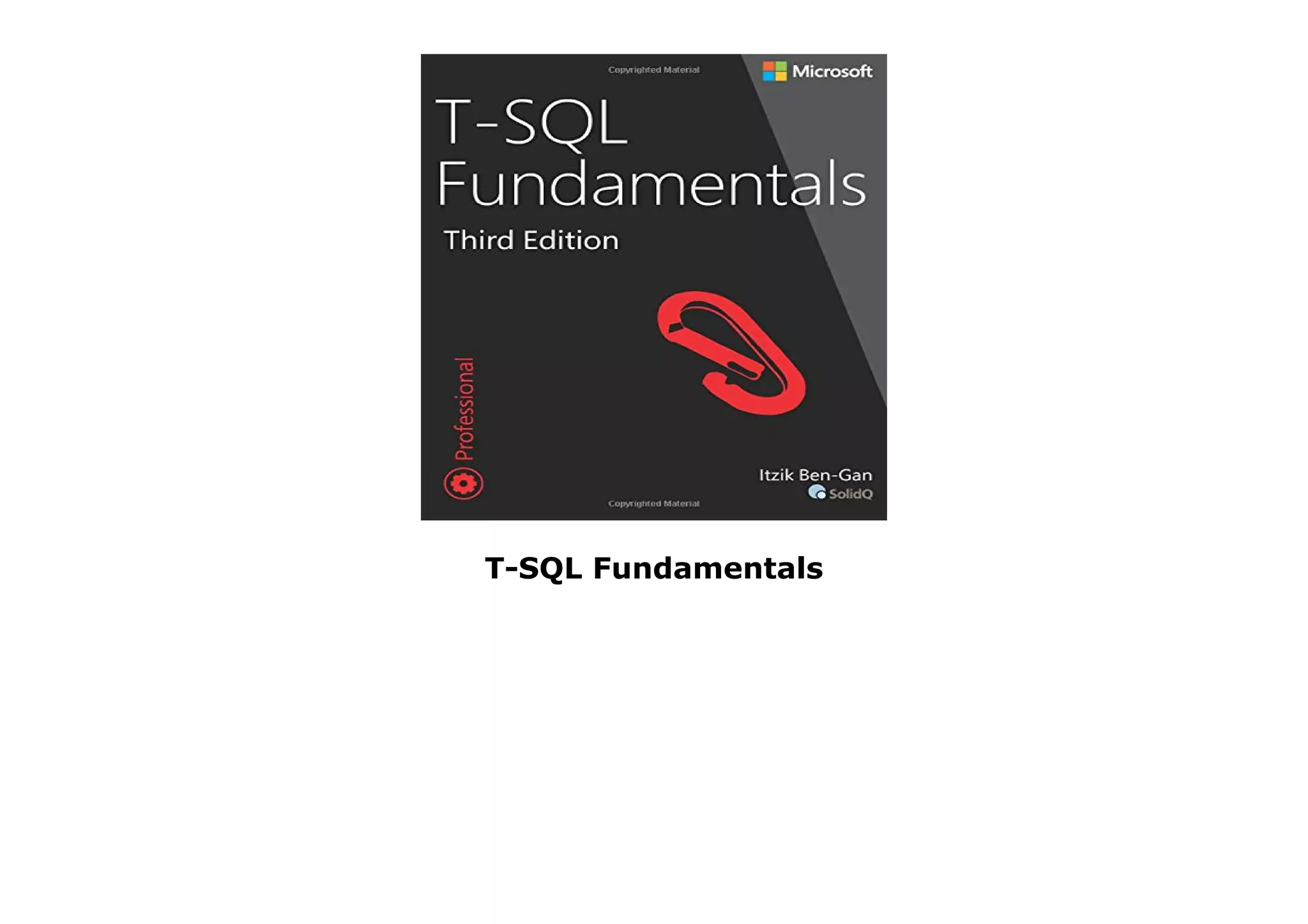 T-SQL Fundamentals | PDF