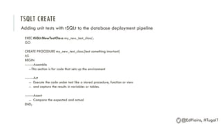 Adding unit tests with tSQLt to the database deployment pipeline | PDF