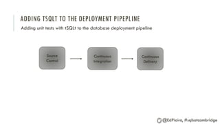 Adding unit tests with tSQLt to the database deployment pipeline | PPT
