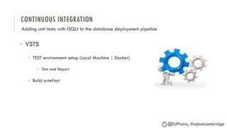 Adding unit tests with tSQLt to the database deployment pipeline | PPT