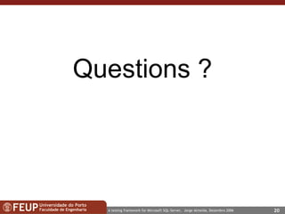 A testing framework for Microsoft SQL-Server | PPT
