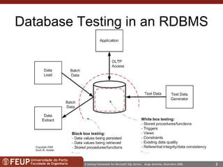 A testing framework for Microsoft SQL-Server | PPT