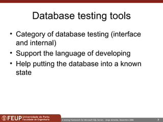 A testing framework for Microsoft SQL-Server | PPT