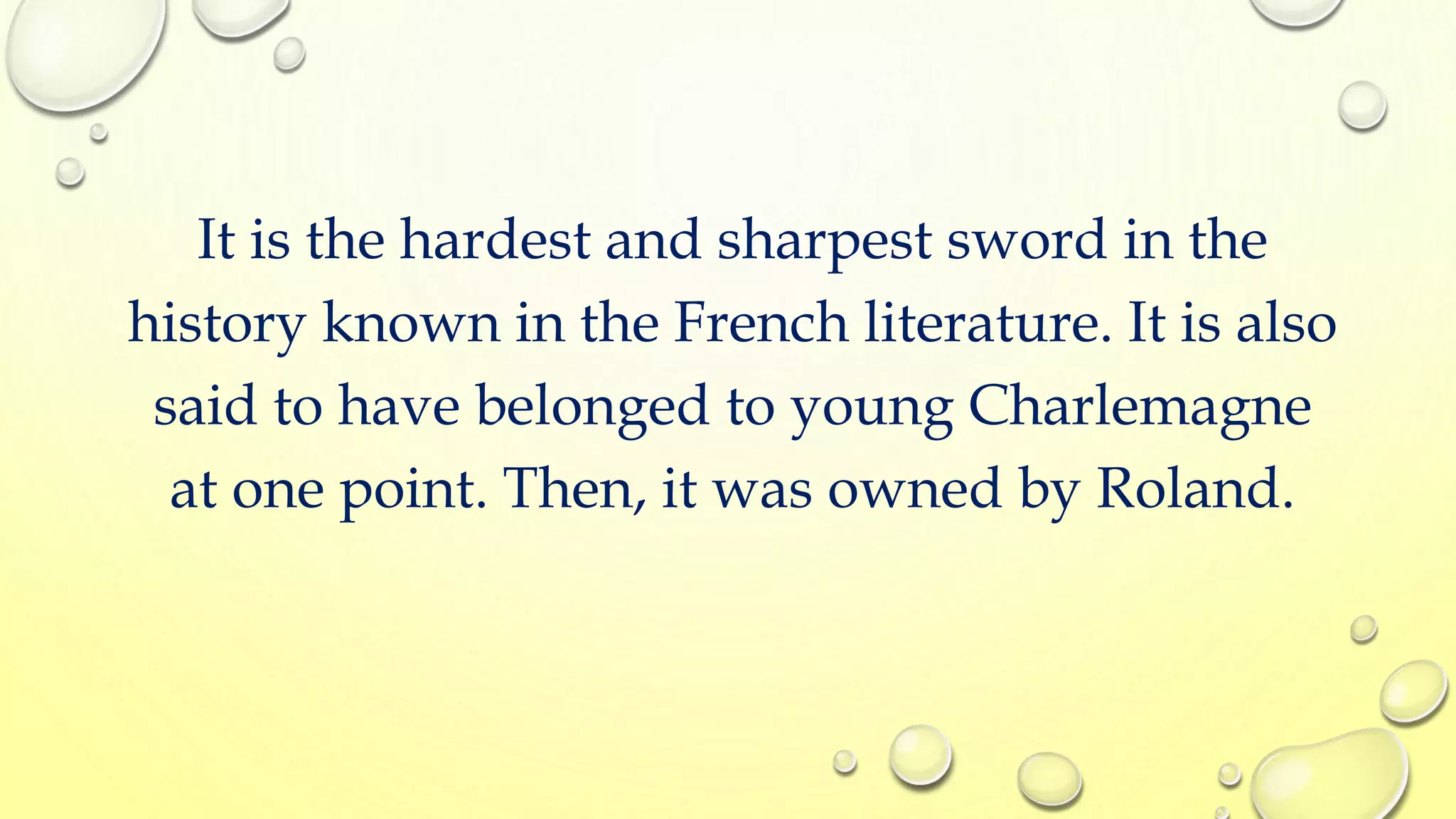 The Song of Roland ( An 11th-century Epic Poem of France ) | PPTX