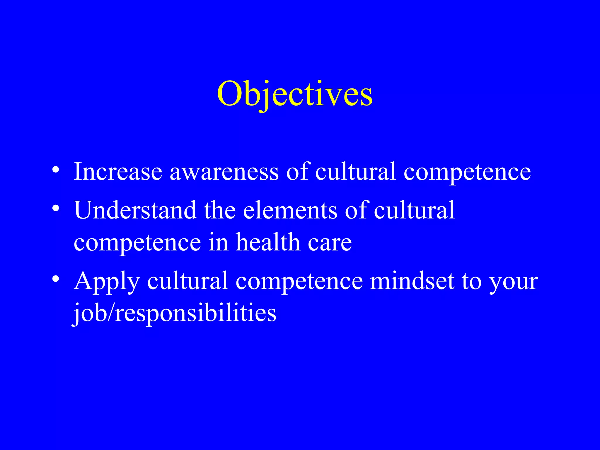 Cultural Competence in Healthcare (Rue, 2002) | PPT