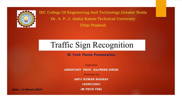 Traffic sign recognition | PPTX | Graphics Software | Computer Software ...