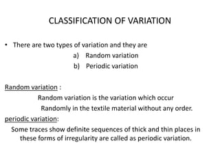 LATEST DEVELOPMENT IN YARN EVENNESS TESTING MACHINE | PPTX