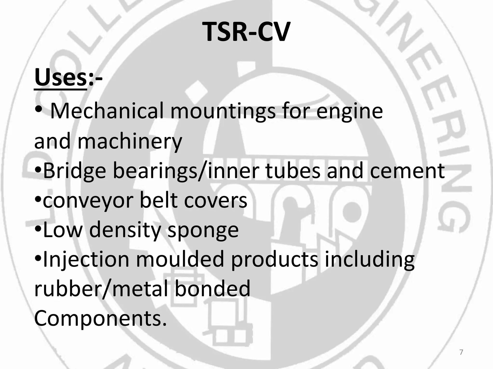 Technically specified rubbers(TSRs) | PPTX