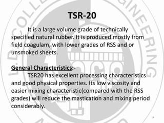 Technically specified rubbers(TSRs) | PPTX