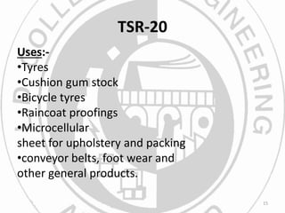 Technically specified rubbers(TSRs) | PPTX