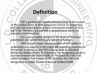 Technically specified rubbers(TSRs) | PPTX