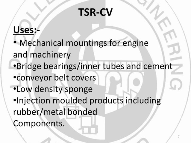 Technically specified rubbers(TSRs) | PPTX