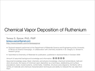 Chemical Vapor Deposition of Ruthenium | PDF