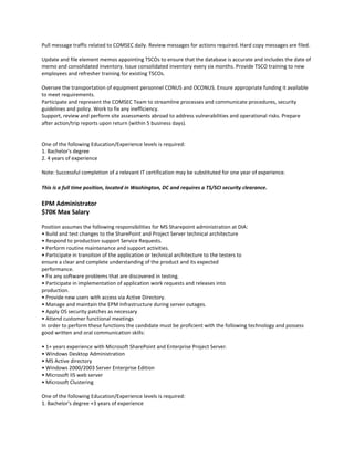 TS SCI Positions 4.9.10