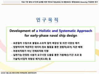 통합함정시스템공학(Total ship systems engineering) 기반 ROC 및 OMOE 개발연구 | PDF
